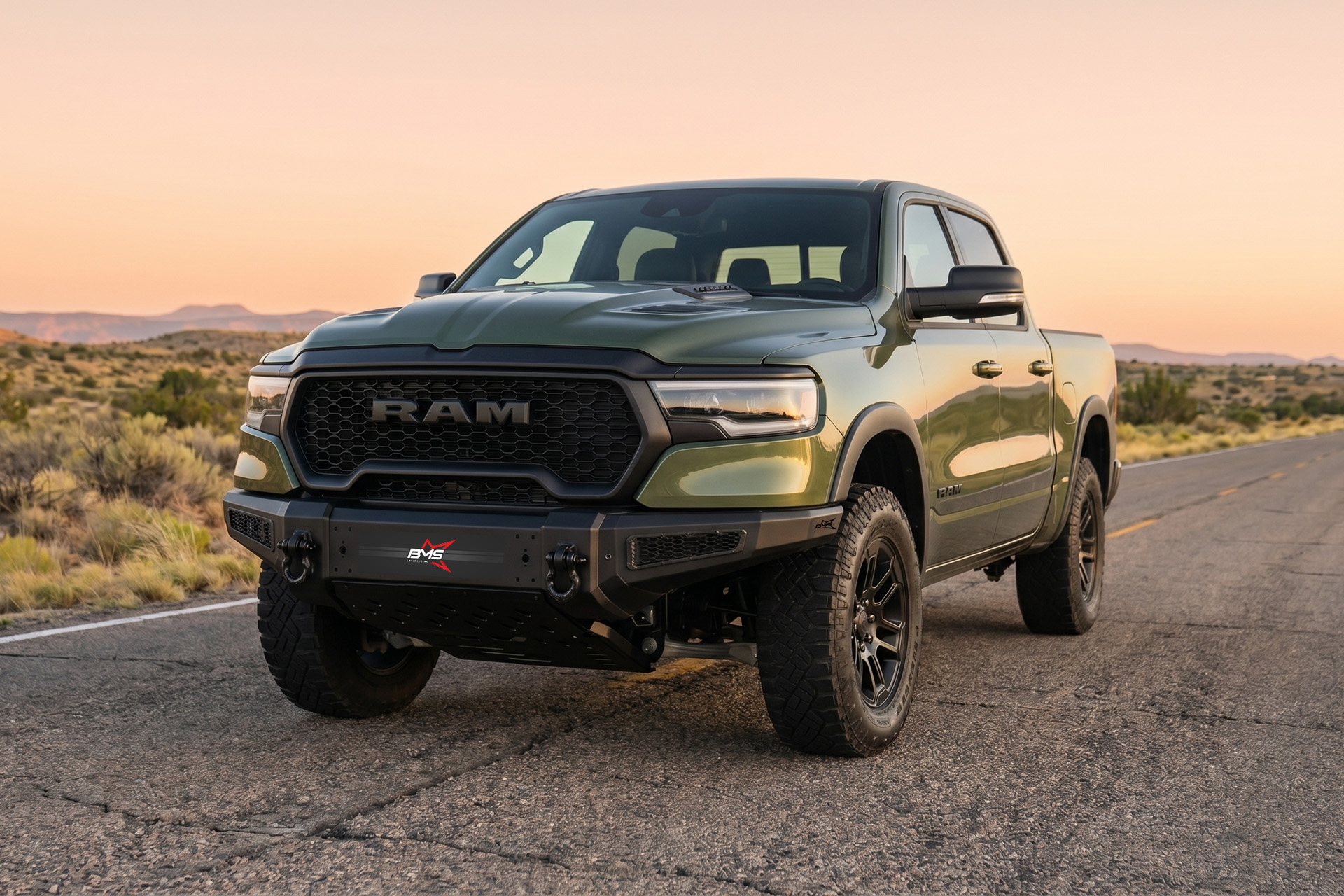 Front bumper BMS PRO-Line for RAM 1500 Rebel 2024-2026 - BMS-PARTS
